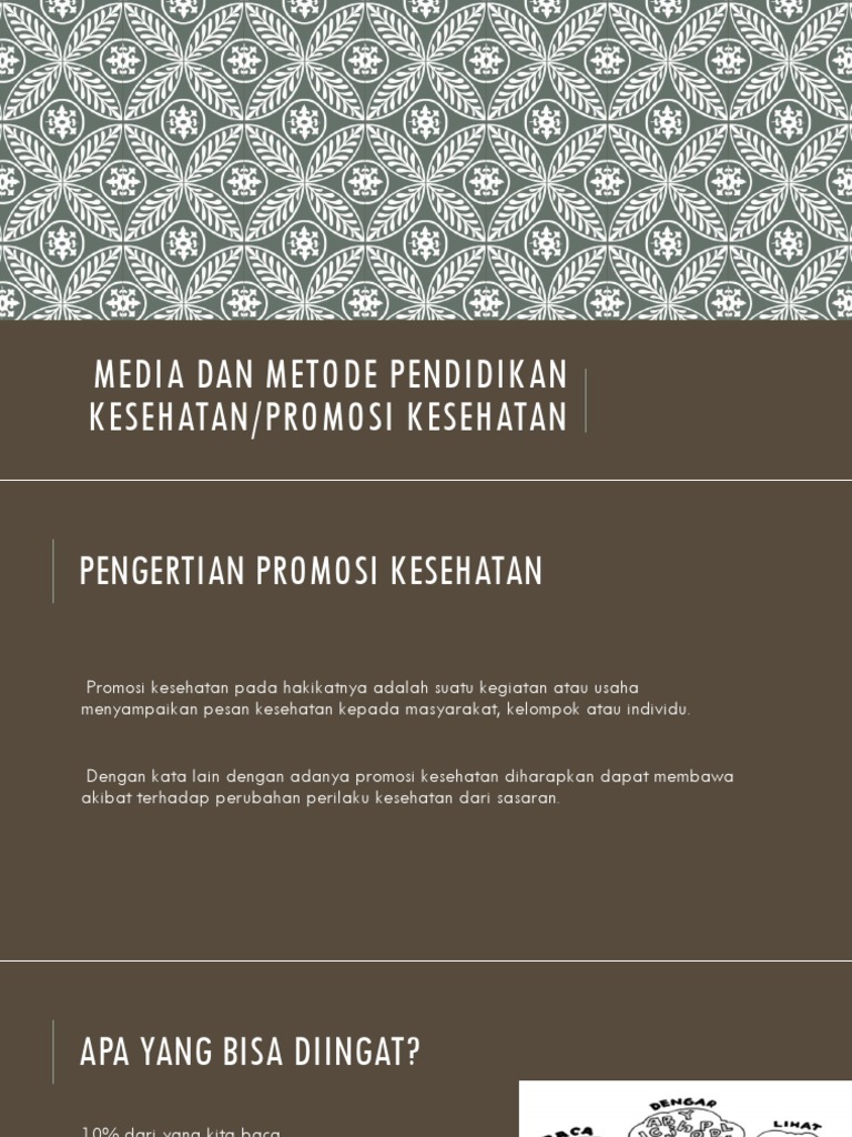 Media Dan Metode Promkes | PDF