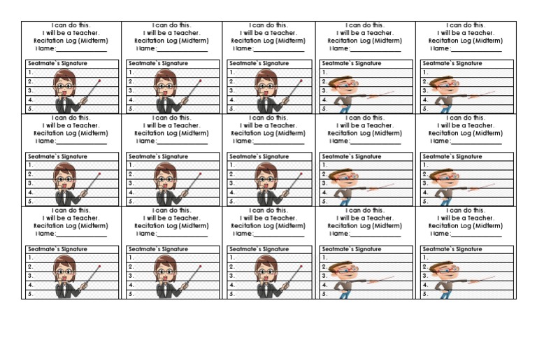 Recitation Log | PDF