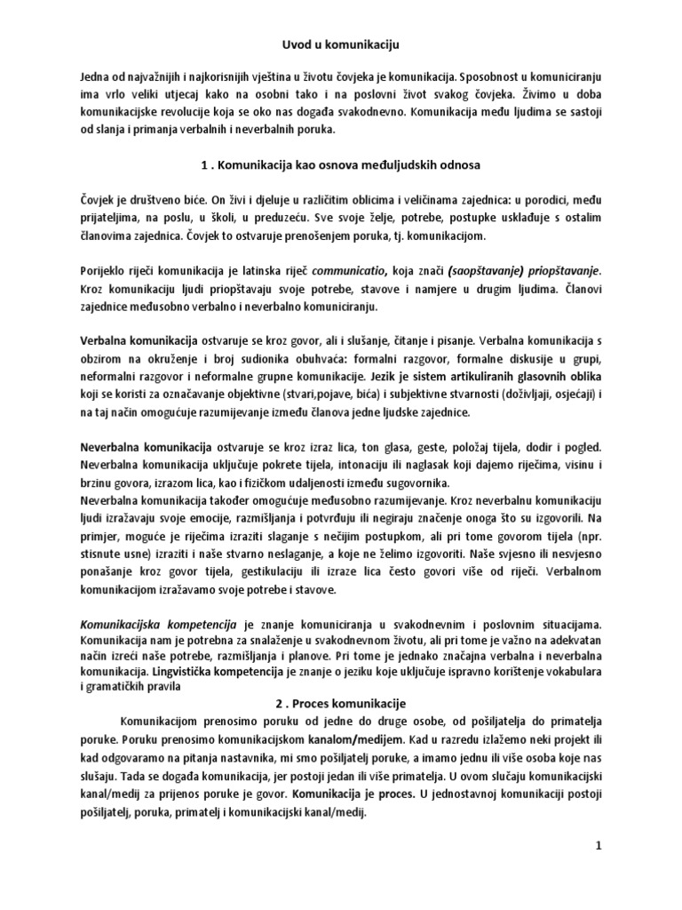 Poslovne Komunikacije, I - POLUG | PDF