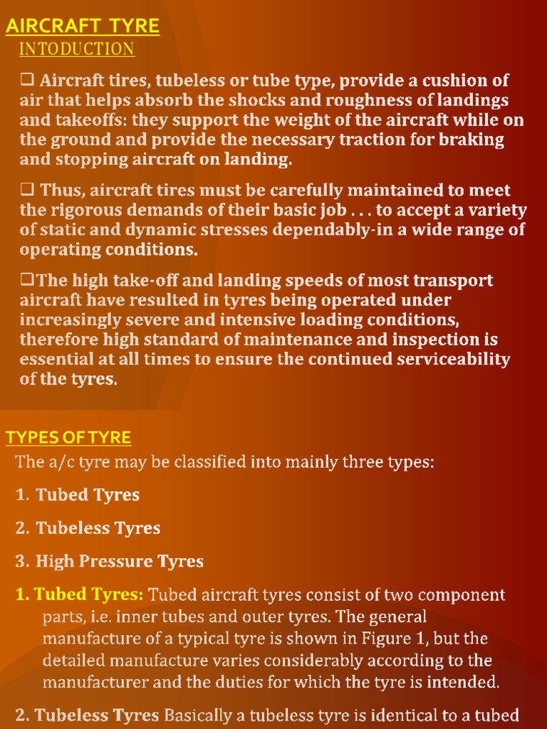 Aircraft Tire Construction Explained | PDF