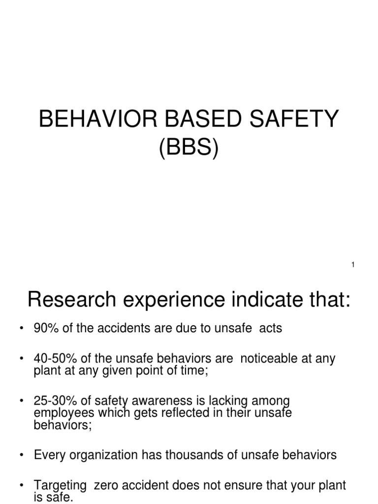 Behavior Based Safety (BBS) | PDF | Safety | Personal Protective Equipment