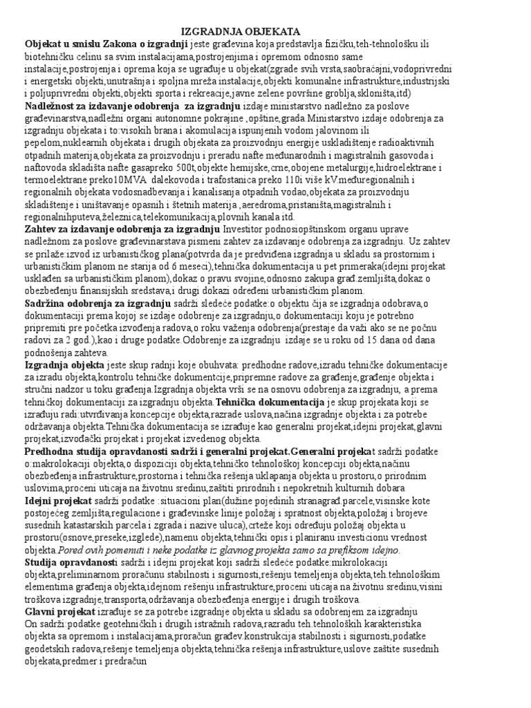 Izgradnja Objekata | PDF