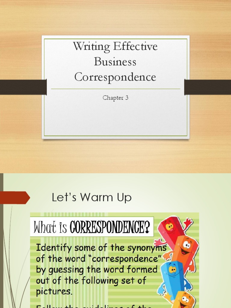 Writing Effective Business Correspondence | PDF | Communication ...