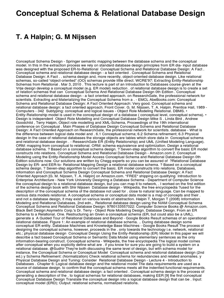 Structure and Relational Database Design | PDF | Conceptual Model | Data Model