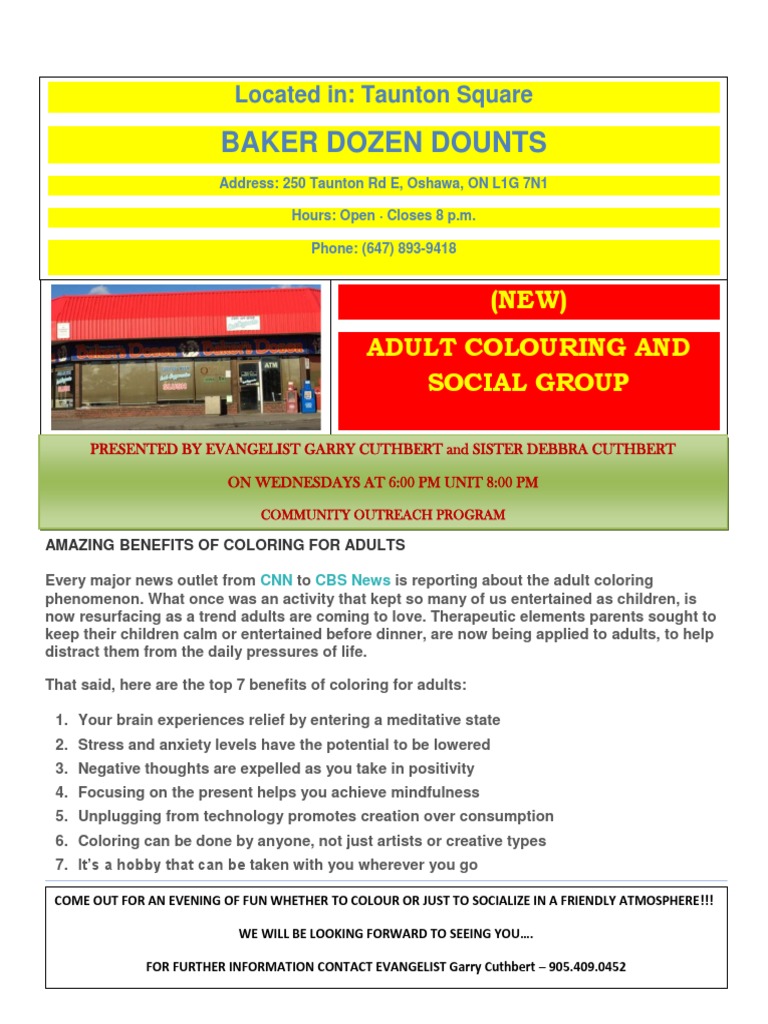 Adult Colouring Flyer | PDF