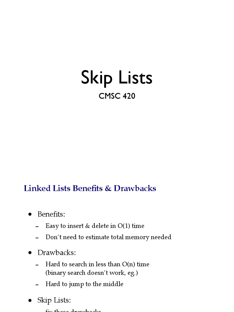 Skip Lists | PDF | Data | Computer Programming