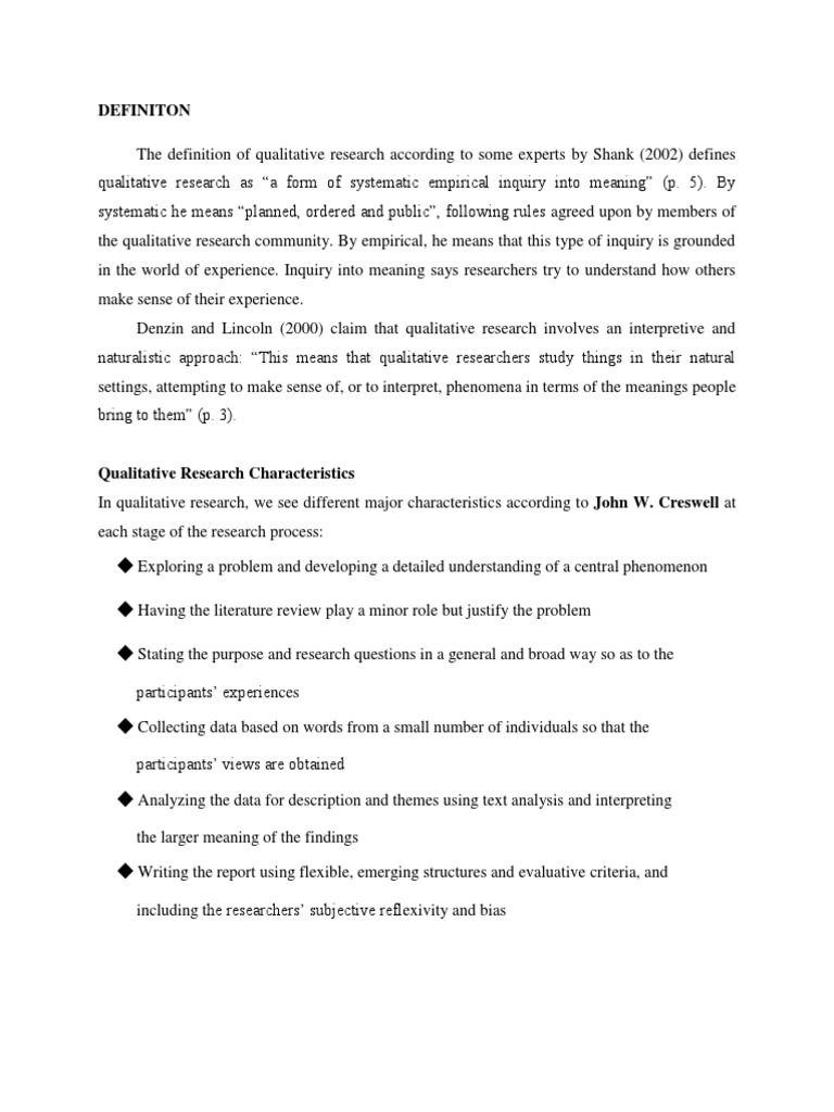 The Definition of Qualitative Research According To Some Experts by ...