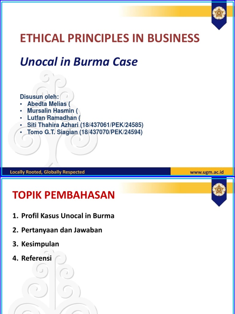 Unocal in Burma Case | PDF