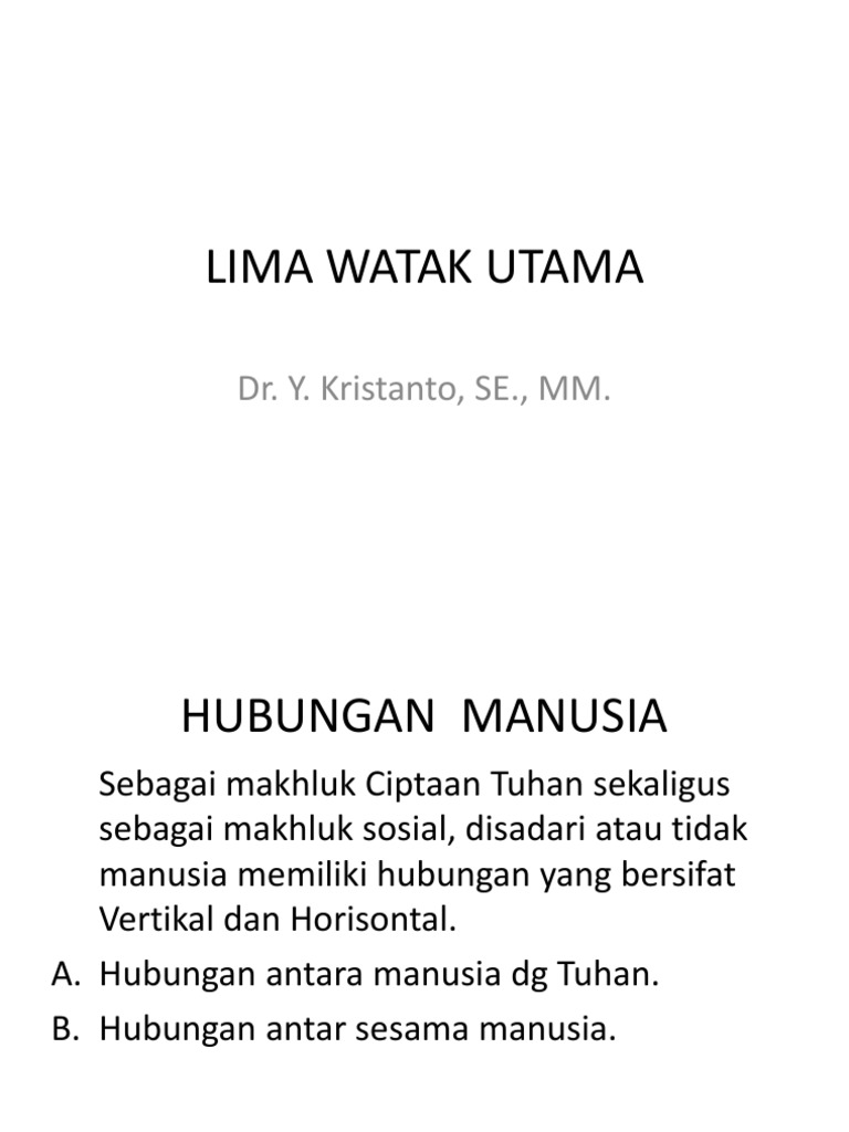 5 Watak Utama | PDF