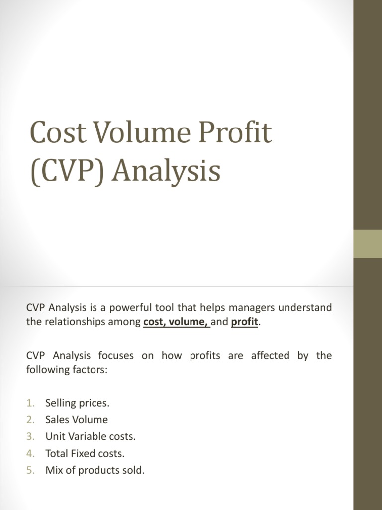 Understanding CVP Analysis and Its Limitations | PDF | Business ...