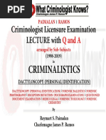 Fingerprint Identification Reviewer - Abridged | PDF | Fingerprint | Hand