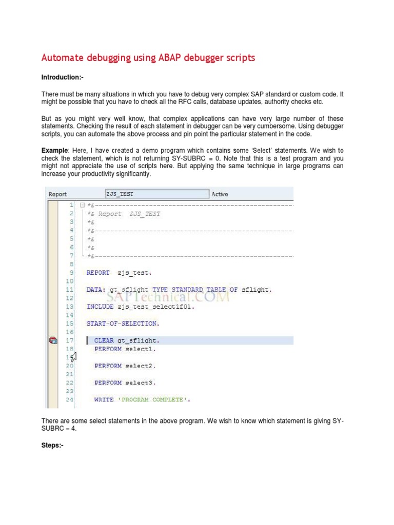 Automate Debugging Using Scriptgs | PDF | Debugging | Systems Engineering