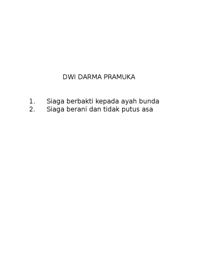 Dwi Darma Pramuka | PDF