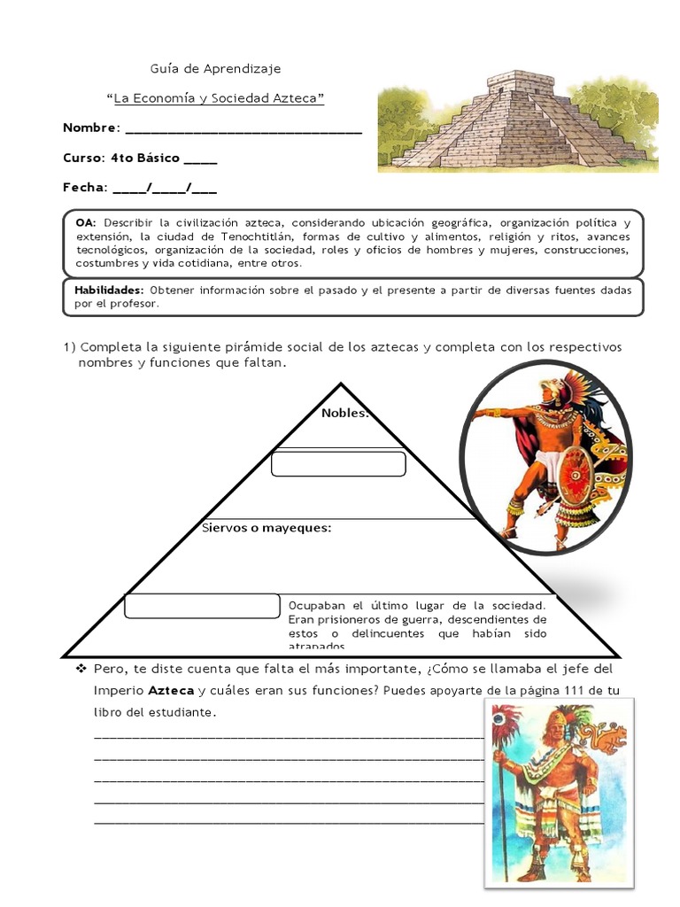 guia de los aztecas.docx | Sociedad