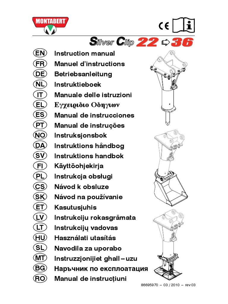 Montabert Hydraulic Rock Breaker SC22-SC36 | PDF | Nature | Mechanical ...