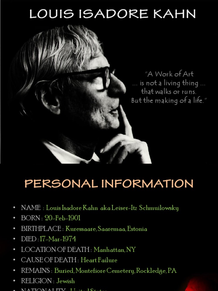 AR Louis Isadore Kahn | PDF | Architectural Design | Architecture