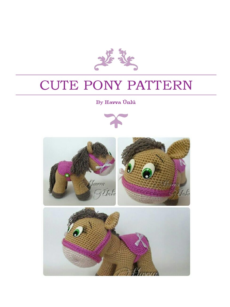 Cute Pony Pattern | Download Free PDF | Textile Arts | Handicrafts