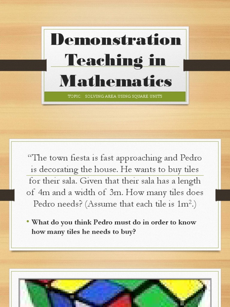 PowerPoint Demonstration Teaching in Mathematics | PDF | Area ...