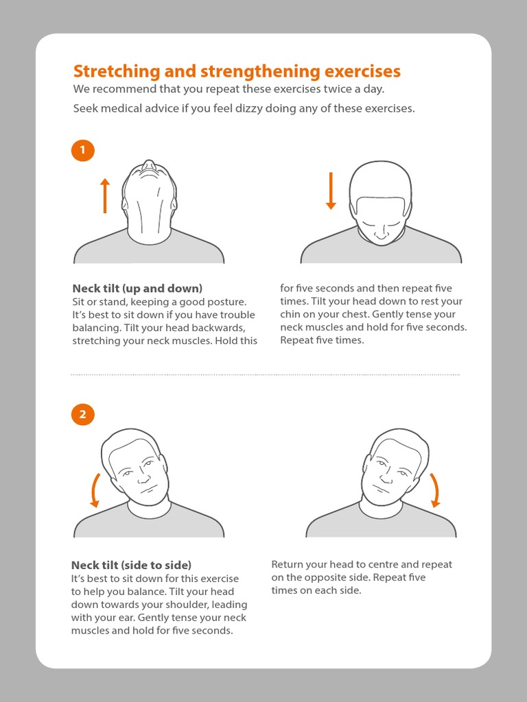 Neck Tilt and Stretch Exercises | PDF