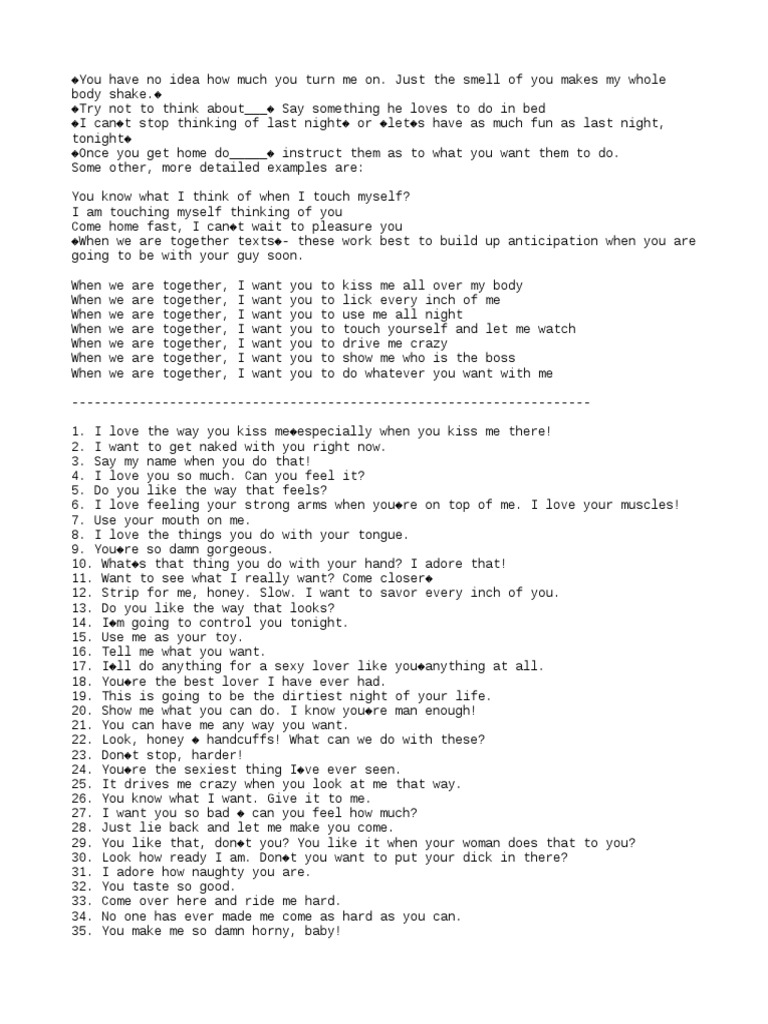 Suggestive Text Messages A Collection Of Explicit Prompts For Sexual