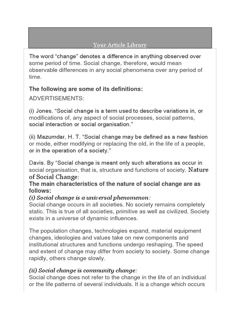 Your Article Library: The Following Are Some of Its Definitions | PDF ...