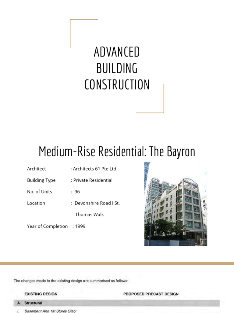 Advanced Building Construction | PDF