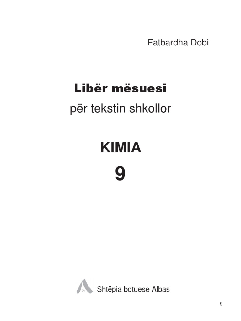 Liber Mesuesi Kimia 9 | PDF