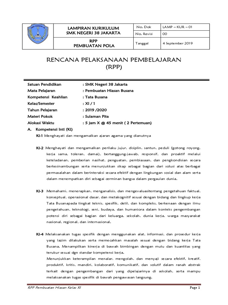 RPP Sulaman Smock | PDF