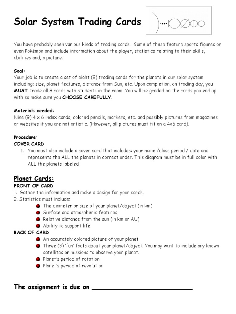 Solar System Trading Cards | PDF