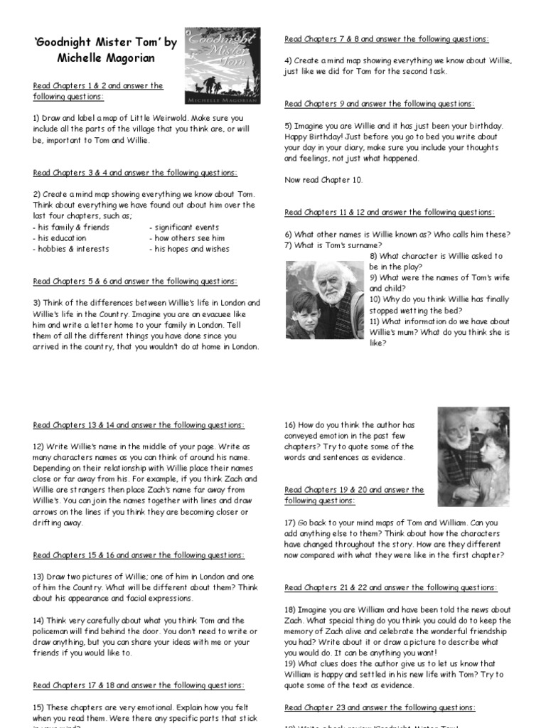 Goodnight Mister Tom' by Michelle Magorian | PDF