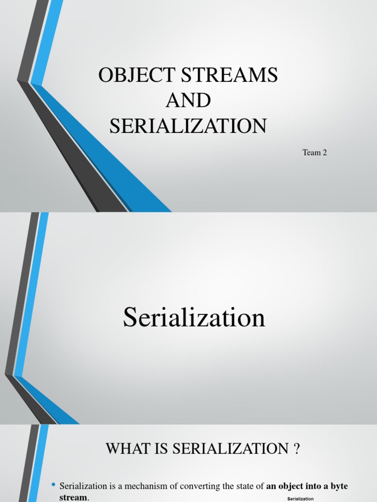 Object Streams And Serialization Pdf Class Computer Programming
