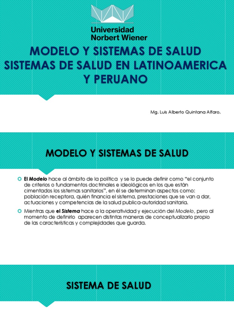 Modelo Y Sistemas De Salud Sistemas De Salud En Latinoamerica Y Peruano ...