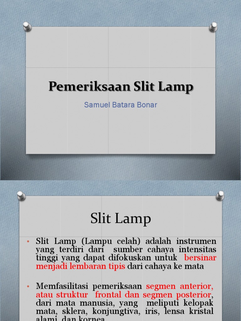 Panduan Pemeriksaan Slit Lamp Mata | PDF