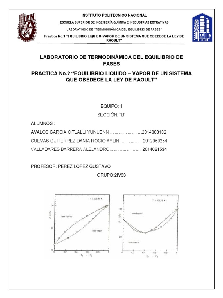 P3 Termo Equilibrio de Fases-1 | PDF | Fase (materia) | Destilación