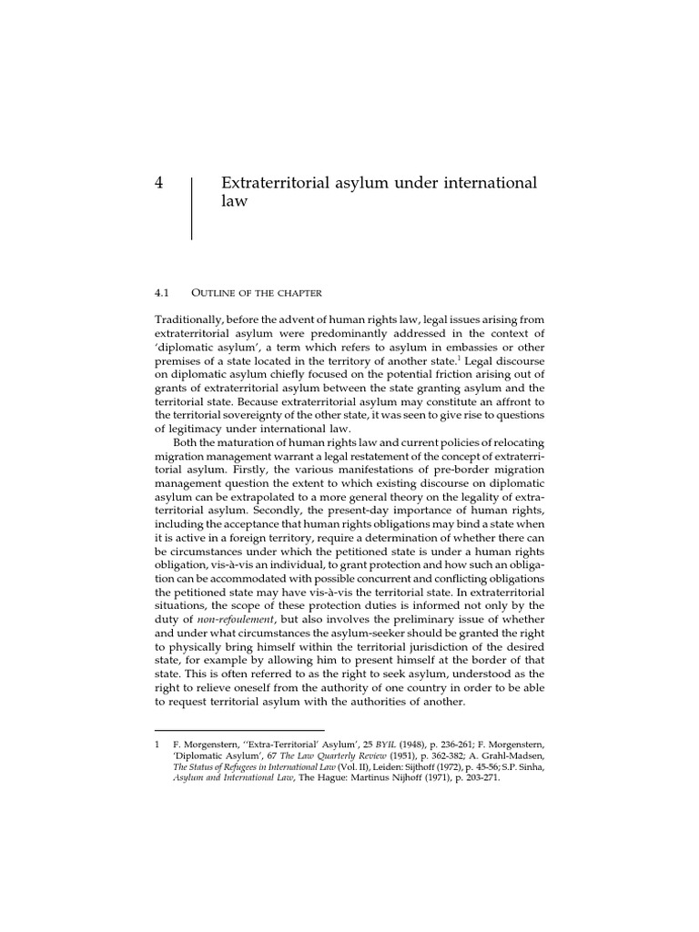 Extra-Territorial Asylum PDF | PDF | Sovereign State | Diplomatic Mission