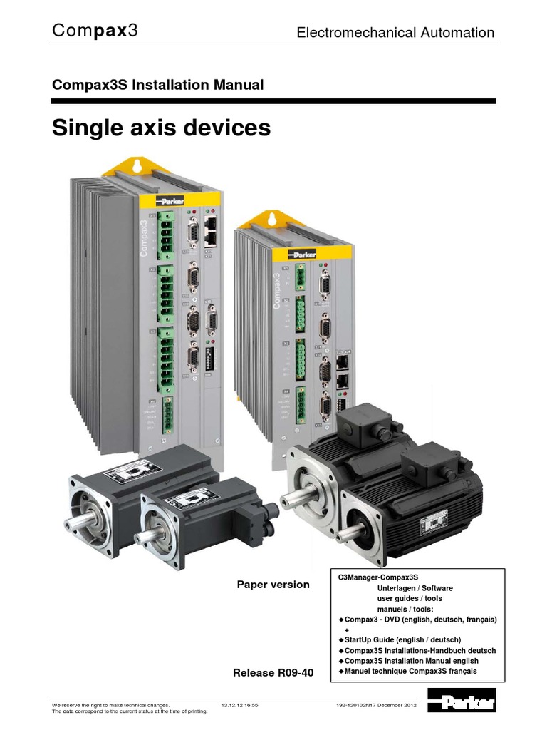 Manual Servodrive Parker | PDF | Mains Electricity | Capacitor