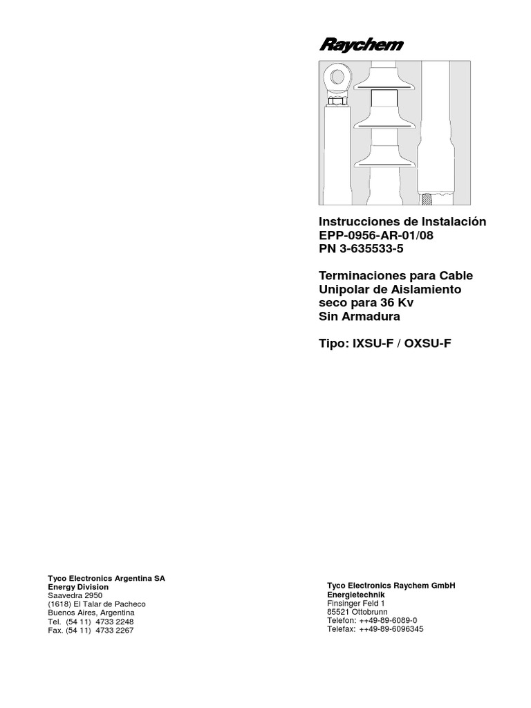 Instalación de Terminaciones IXSU-F/OXSU-F | PDF