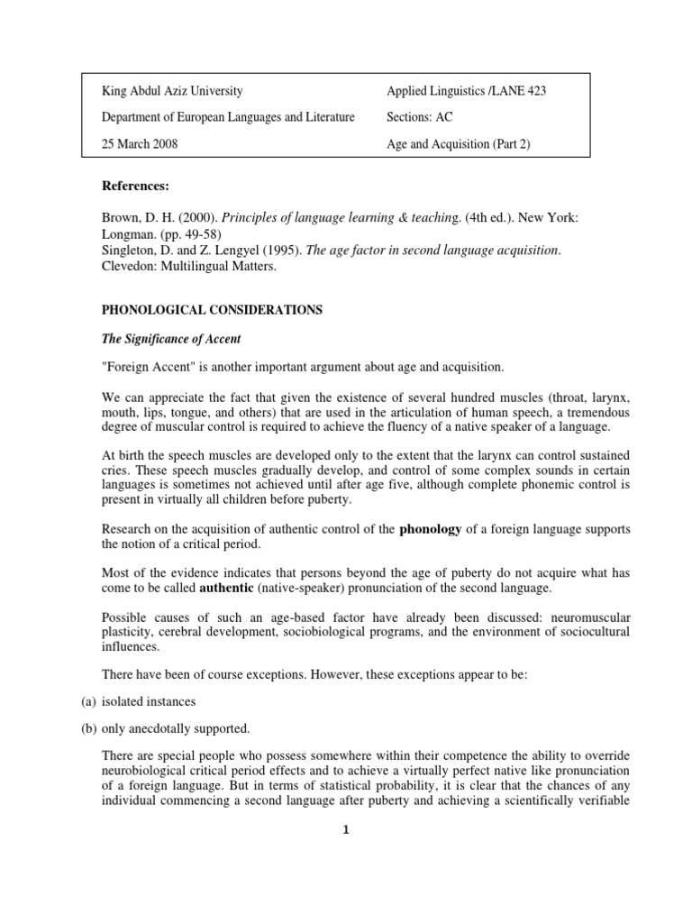 Chapter 3 - Part 2-1 PDF | PDF | Second Language | Language Acquisition