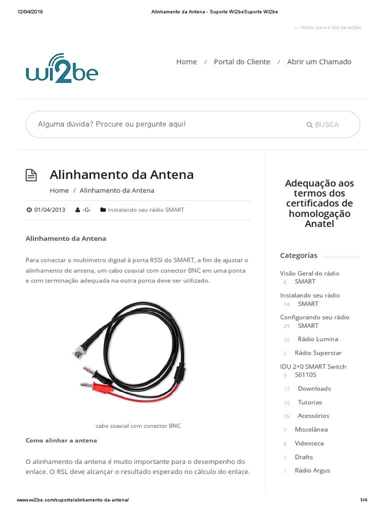 Alinhamento Da Antena Siae | PDF | Antena (rádio) | Engenharia de ...