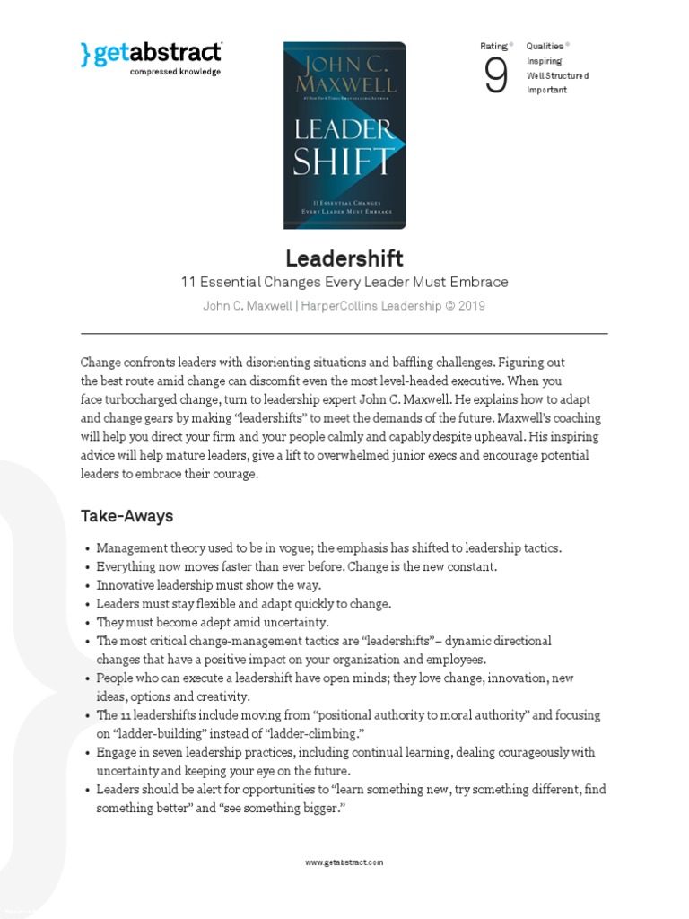 Leadershift Maxwell en 35950 | PDF | Predation | Leadership