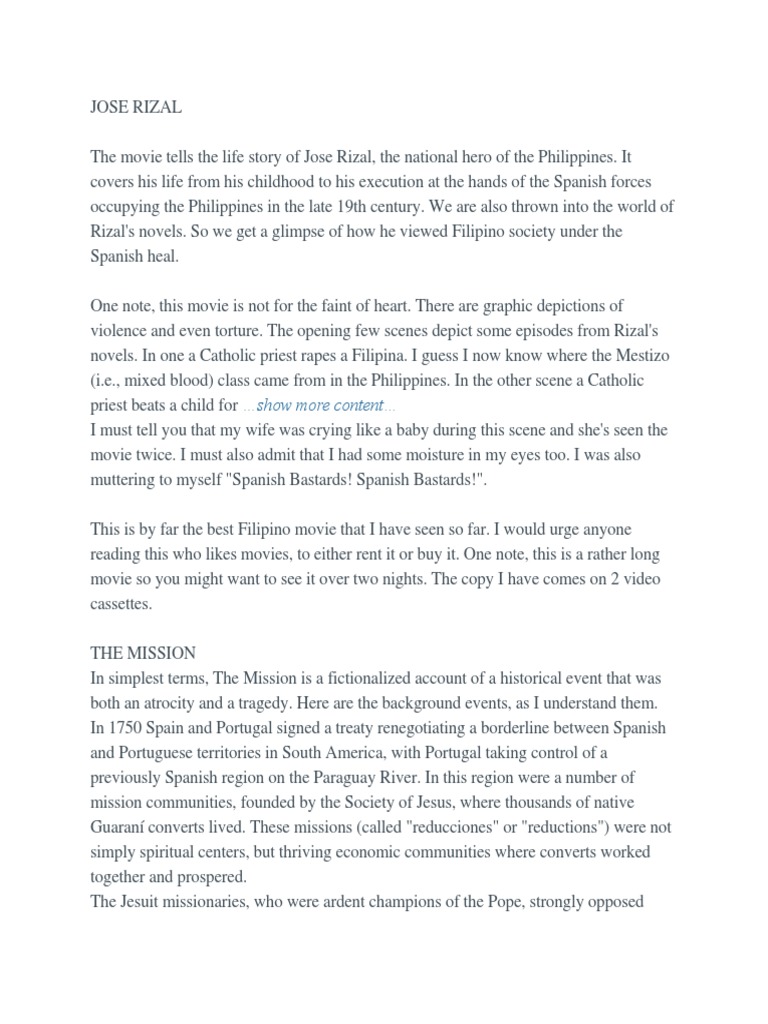 Jose Rizal Reaction Paper | Philippines | Salvation