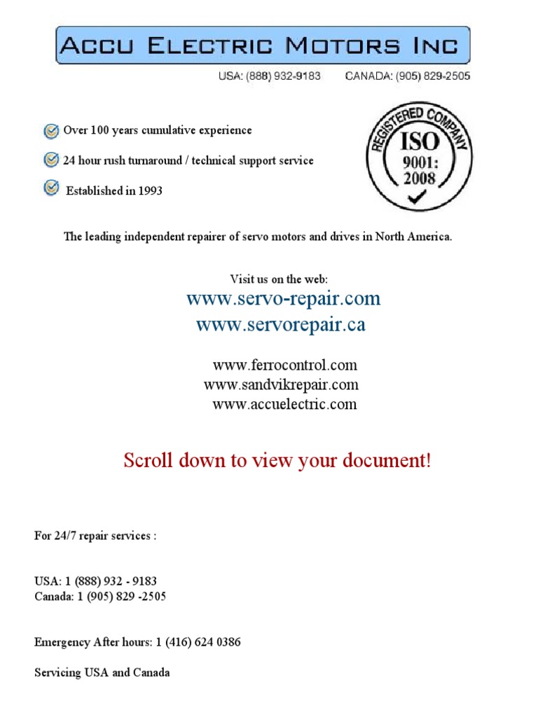 Shinko Servo 12005 | PDF