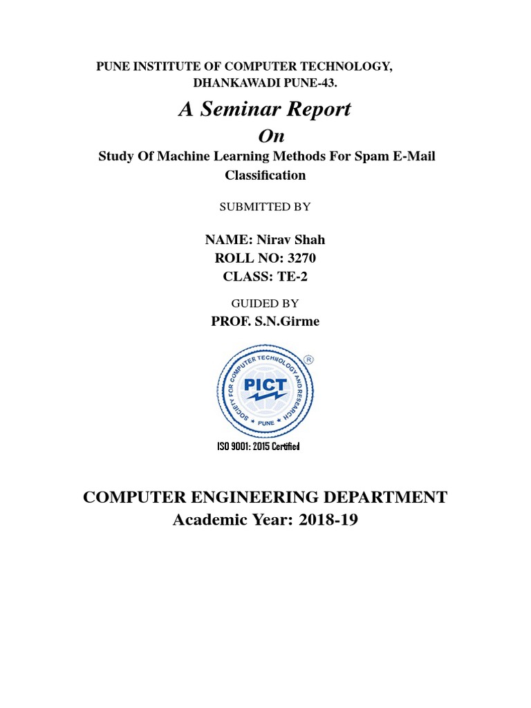 A Seminar Report: Computer Engineering Department Academic Year: 2018 ...