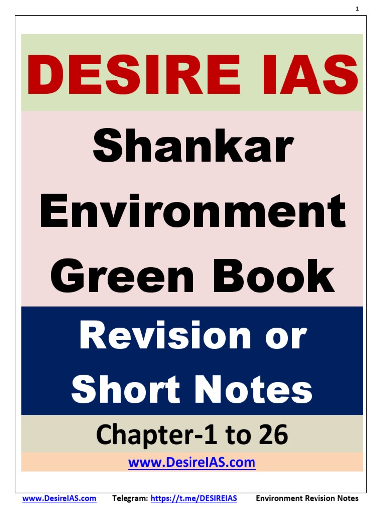 Shankar IAS Environment Revision Notes | PDF | Ecosystem | Ecology