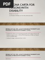 RA 7277 - Magna Carta of Disabled Persons | PDF | Rehabilitation ...