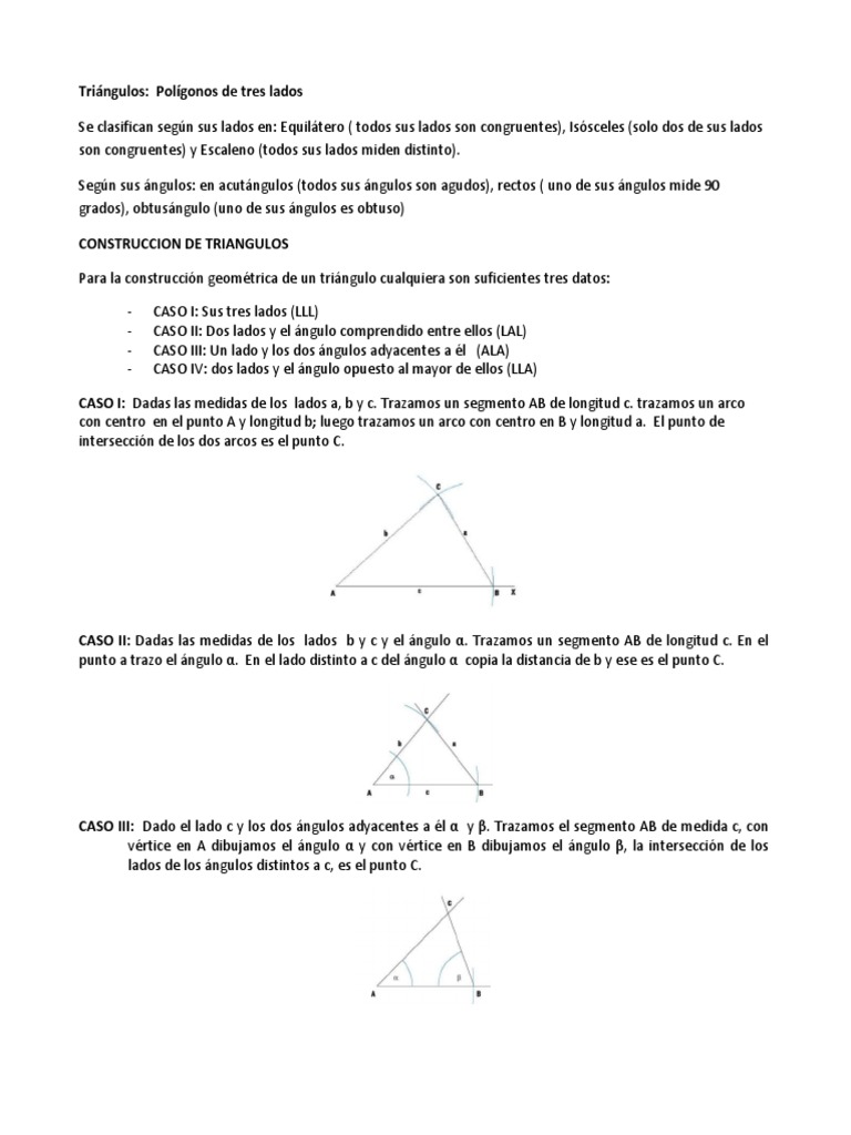 Teoria de Triangulos - Geometria | PDF | Triángulo | Matemática Elemental