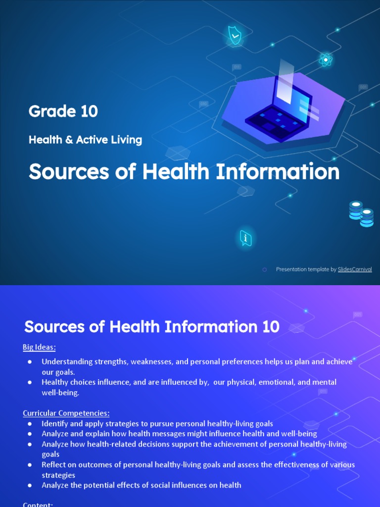 10 Sources of Health Information | PDF | Goal | Behavioural Sciences