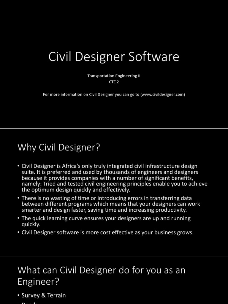 Civil Designer Software Overview | PDF | Icon (Computing) | Civil ...