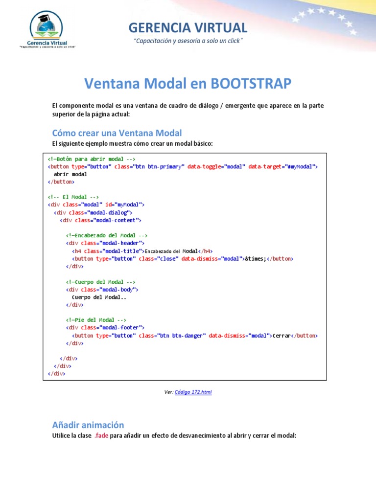 Ventana Modal en Bootstrap | PDF | Ventana | Software