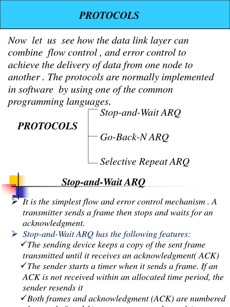 Arq Protocol Pdf Transmission Control Protocol Network Protocols 